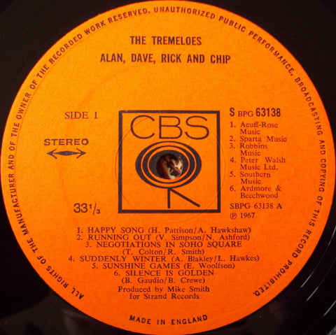 Buy Tremeloes, The - Alan, Dave, Rick And Chip | Musiccircle – MusicCircle