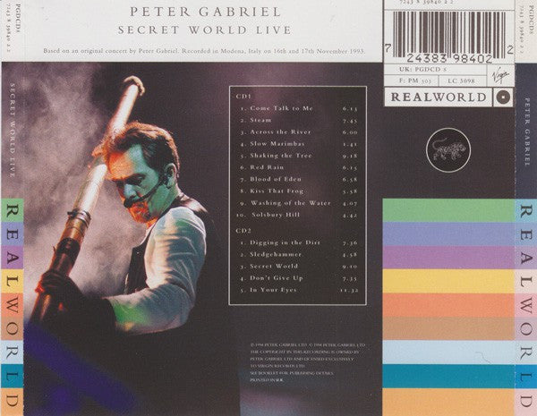 Peter Gabriel - Secret World Live (CD) (2 CD) | MusicCircle